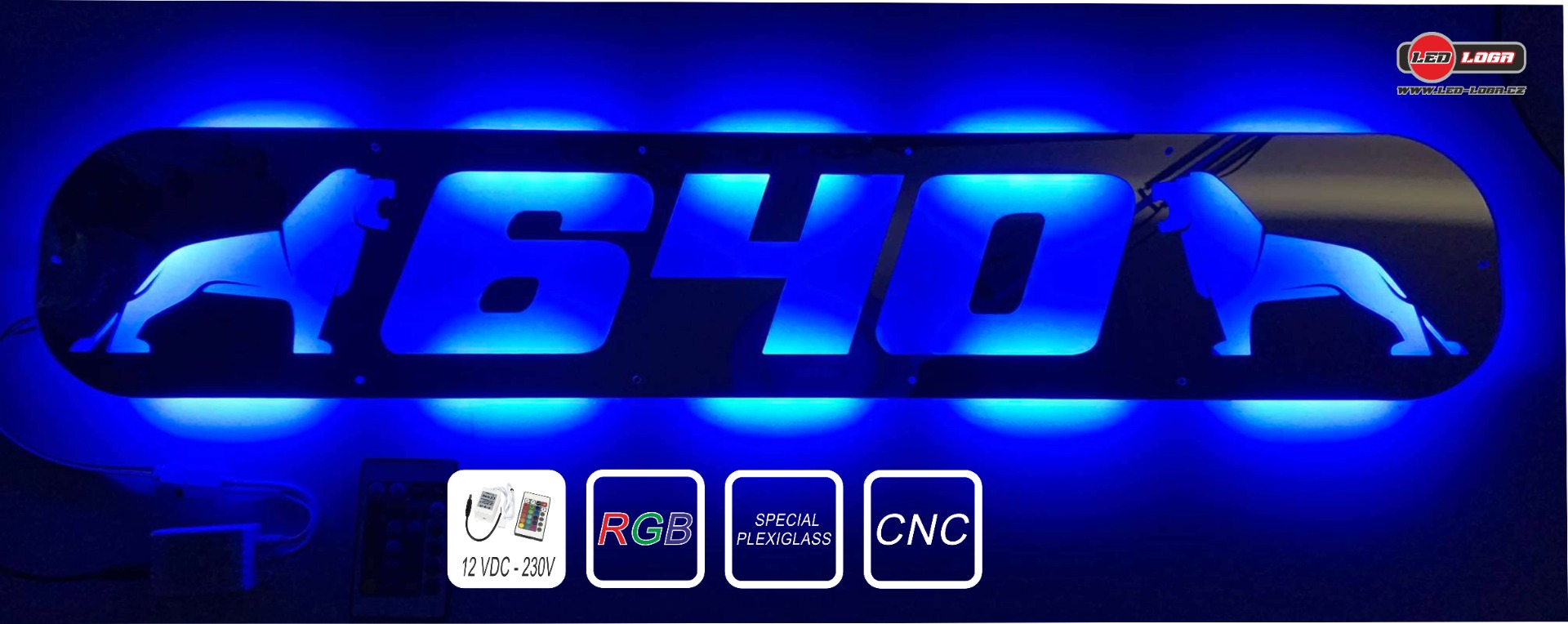 Mirror light logos :: led-loga